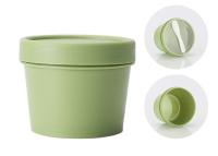 China Unique Shape PET Acrylic Lotion Cream Jar 50g 100g 200g with Lid for Skin Care Packaging for sale