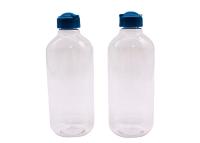 China 400ml Flat Shape Plastic PET Bottle with Flip Top Cap for Shampoo for sale