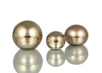 China Round Ball 15g Acrylic Face Cream Jars with Screw Cap Transparent Cosmetic Packaging for sale
