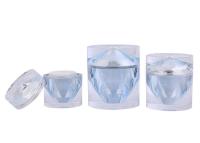 China Hot Stamping 15g Acrylic Face Cream Jar Diamond Cosmetic Packaging for sale
