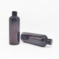 China Custom 300ml Amber PET Plastic Cosmetic Bottle for Toner with Cap for sale