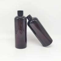 China Custom 300ml Amber PET Plastic Cosmetic Bottle for Toner with Cap for sale
