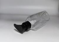 China Triangle Clear Plastic PET Bottle 250ml for Cosmetic Packaging with Lotion Pump for sale