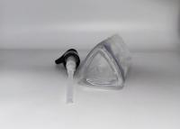 China Triangle Clear Plastic PET Bottle 250ml for Cosmetic Packaging with Lotion Pump for sale