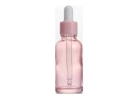 China 15ml 30ml Pink Translucent Glass Dropper Bottle for Essential Oil Custom OEM for sale
