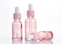 China 15ml 30ml Pink Translucent Glass Dropper Bottle for Essential Oil Custom OEM for sale