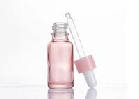 China 15ml 30ml Pink Translucent Glass Dropper Bottle for Essential Oil Custom OEM for sale