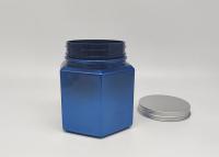 China Custom Aluminum Cap Plastic Cosmetic Bottles 300ml PET Perfume Jars Transparent for sale