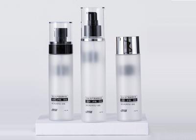 China 150ml Frosted Electroplated PET Perfume Bottle with Lotion Spray Pump Customizable for sale