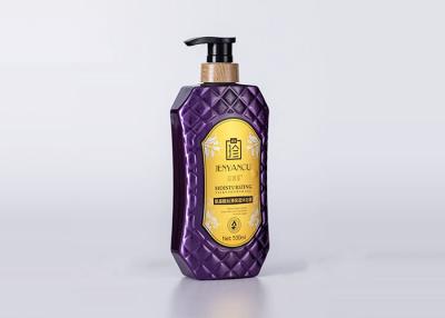 China White PET Shampoo Bottle With Silver Lotion Pump Hot Stamping for sale