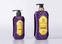China White PET Shampoo Bottle With Silver Lotion Pump Hot Stamping for sale