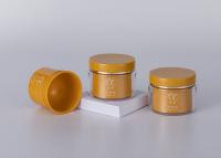China 50g PET Transparent Face Cream Lotion Jar with Rose Gold Screw Cap for Cosmetic Packaging for sale