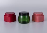China 50g PET Transparent Face Cream Lotion Jar with Rose Gold Screw Cap for Cosmetic Packaging for sale