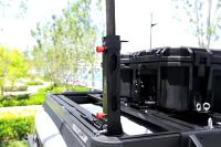 China Off Road Aluminum Alloy Flag Pole Mount Bracket 308x98.5x51.4mm Black Anodized for sale