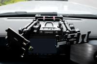 China 280x270x85mm Multifunctional Car Center Console Phone Holder Aluminum Alloy CNC Hard Anodized for sale