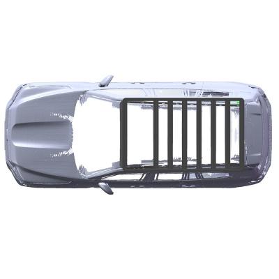 China 4x4 Aluminum Roof Rack 1500x1200mm Black Powder Coating for Off Road Vehicle Exterior Accessories for sale