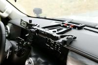 China Black Aluminum Alloy Center Console Bracket Mobile Phone Holder for GWM Tank 300 250x242x70mm for sale