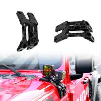 China CNC Machined Aluminum Alloy A Pillar LED Light Brackets for Jeep Wrangler JL JT 235x130x100mm for sale