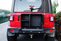 China 6063 Aluminum Spare Wheel Tail Gate Storage Box 700x450x317mm for Jeep Wrangler JL JK for sale