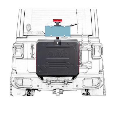 China Aluminum Alloy Tail Gate Storage Box for Jeep Wrangler JL JK 700x450x317mm for sale