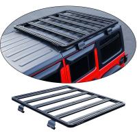 China Aluminum Alloy Roof Rack for Jeep Wrangler JL 4x4 1500x1425mm 25kg Capacity Black for sale