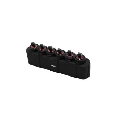 China Wireless 6 Gang Car Switch Panel 210x65x35mm Aluminum Alloy for Offroad Accessories for sale
