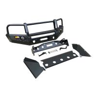 China Black Steel Front Bumper for Volkswagen Amarok 210x66x75cm Powder Coated for sale