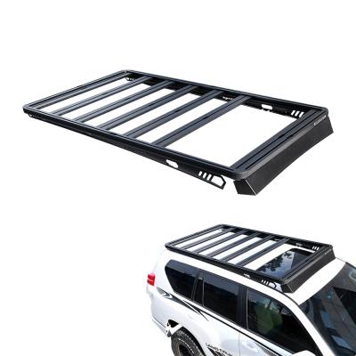 China Toyota LC300 Roof Luggage Rack 2270x1300x55mm Black Powder Coated Off Road Cargo Basket for sale