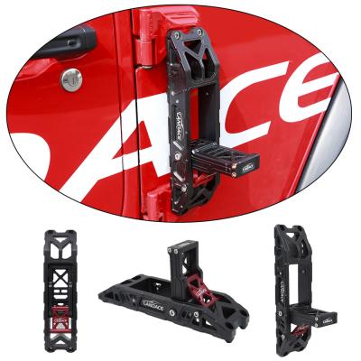 China Aluminum Alloy Folding Foot Pedal Side Step for Jeep Wrangler JL 4x4 Off Road 380x140x90mm for sale
