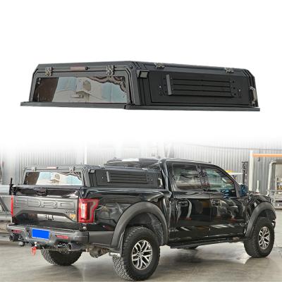 China No-Drill Installation Hard Aluminum Truck Topper Canopy for Ford F150 Raptor Black for sale