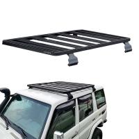 China Black Powder Coated Roof Rack for Toyota LC79 23.5kg Capacity 1400x1320mm Aluminum for sale