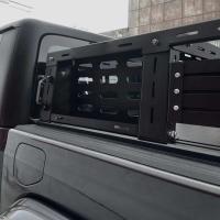 China Aluminum Alloy Adjustable Pickup Truck Bed Rack for F150 Tacoma Hilux 1336mm Length for sale