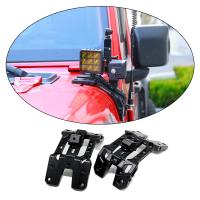 China JEEP Wrangler JL A Pillar Hood Mount Light Brackets Aluminum Alloy 235x130x100mm for sale