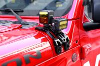 China JEEP Wrangler JL A Pillar Hood Mount Light Brackets Aluminum Alloy 235x130x100mm for sale