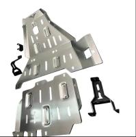 China 8mm Aluminum Alloy Underbody Engine Guard Skid Plate for Jeep Wrangler JL 2018 Silver for sale