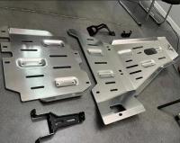 China 8mm Aluminum Alloy Underbody Engine Guard Skid Plate for Jeep Wrangler JL 2018 Silver for sale