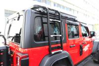 China Jeep Wrangler JK Roof Rack Basket with Ladders 300kg Load Capacity Aluminum Alloy Steel for sale