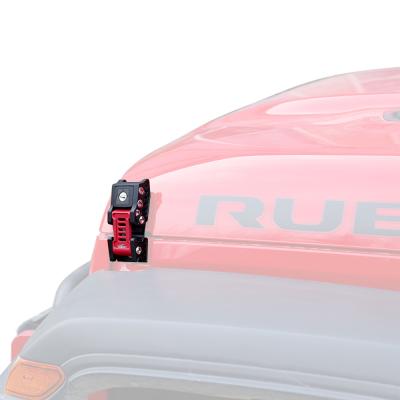 China Jeep Wrangler JK JL Hood Latch Locking Catch Assembly CNC Aluminum Alloy 2-Piece Set for sale