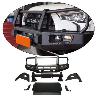China Black Powder Coated Steel Front Bumper for Toyota 4Runner 60kg Heavy Duty Protection for sale