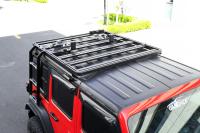 China Black Aluminum Roof Climbing Ladder for Jeep Wrangler 4x4 Offroad 833x400x261mm for sale