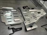 China 8mm Aluminum Alloy Powder Coating Engine Cover Skid Plate for Jeep Wrangler JL JK for sale