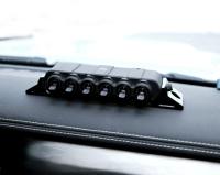 China Wireless 6 Gang Car Switch Panel with Relay System 210x65x35mm Aluminum Alloy for sale