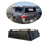 China Aluminum Alloy Truck Bed Rack System for Toyota Tacoma 75kg Capacity Black Powder Coating for sale