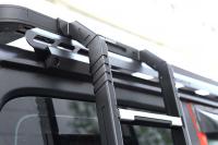China Black Aluminum Alloy Roof Rack Side Ladder for Jeep Wrangler JL JK 840x400x320mm for sale