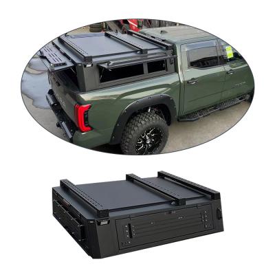 China Aluminum Alloy Hardtop Canopy Locking Truck Bed Rack for Toyota Tundra 2023 85kg for sale