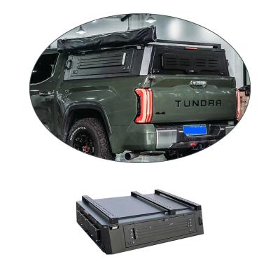 China Waterproof Aluminum Alloy Truck Bed Rack System for Toyota Tundra 2018+ 85kg for sale