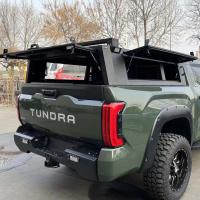 China Universal Pickup Truck Bed Rack 180x180x70mm Black Aluminum Alloy for Toyota Tundra for sale