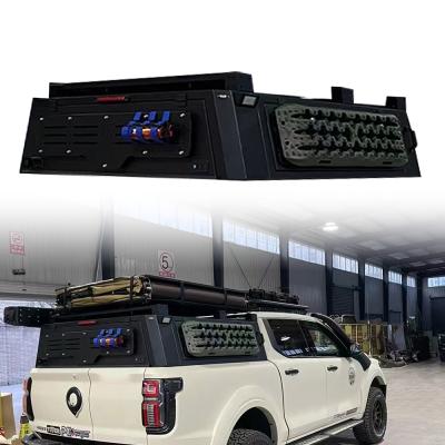 China 80kg Black Aluminum Alloy Pickup Truck Bed Rack Universal for GWM POER Toyota Tacoma Hilux for sale
