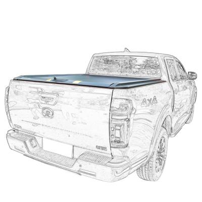 China Aluminum Folding Hard Truck Bed Cover 8ft for Ford Ranger T7 2015 Ram 2500 for sale