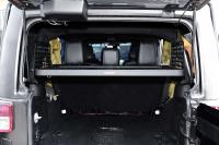 China Jeep Wrangler JK Rear Gate Trunk Shelf 1130x70x620mm Powder Coated Aluminum Alloy Storage for sale